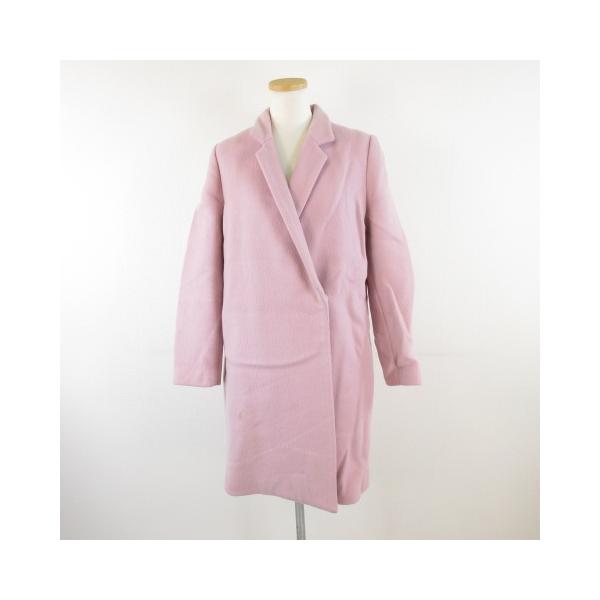 アラーニザグレイ ALANI THE GREY チェスターコート 長袖 ロング ピンク M *A654 レディース【表記サイズ】M【実寸サイズ】肩幅：39cm　身幅：46cm　袖丈：60cm　着丈：89cm　　【素材】表地 羊毛90% ナイ...