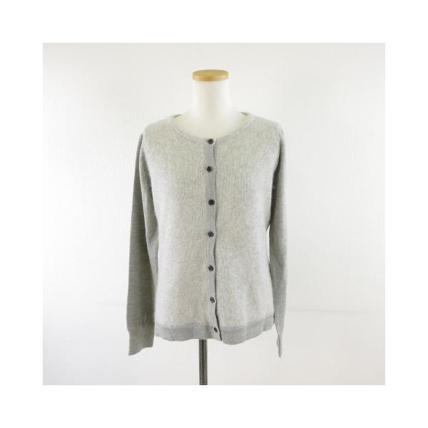 フレスキュート Fre.s.cute ニットカーディガン 長袖 グレー 40 *A446 レディース【表記サイズ】40（日本サイズM相当）【実寸サイズ】肩幅：38cm　身幅：46cm　着丈：54cm　袖丈：59cm　　【素材】本体 アクリル...