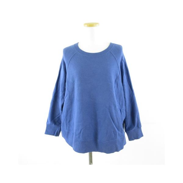 マーラ malla トレーナー スウェット 長袖 青 38 *T872 レディース【表記サイズ】38日本サイズM相当【実寸サイズ】身幅：64cm　着丈：58cm　ゆき丈：68cm　　【素材】表地 綿100%　別地 綿98% ポリウレタン2%...