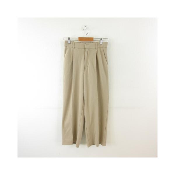 ジーユー GU カットソースラックス ロングパンツ ストレート ベージュ L *T954 レディース【ブランド】ジーユー GU【表記サイズ】L【実寸サイズ】ウエスト：66〜cm　もも幅：30cm　裾幅：26cm　股上：30cm　股下：62....