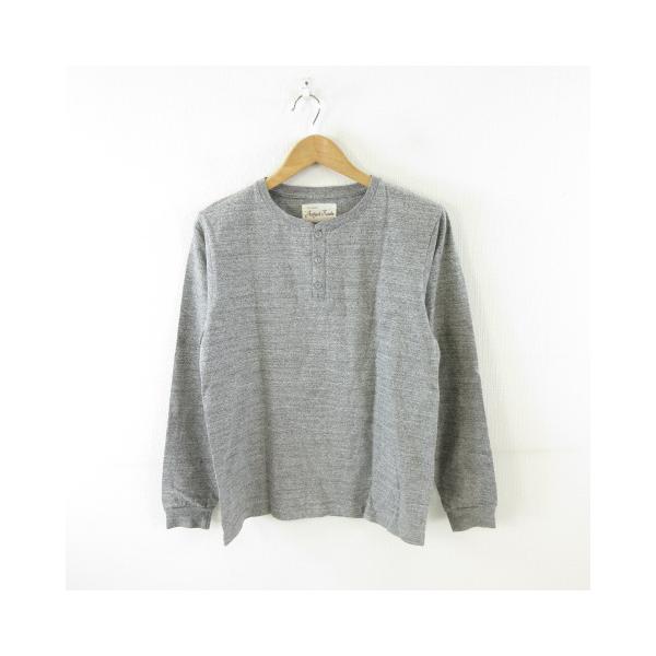 オーガストルーツ August Roots ヘンリーネックTシャツ 長袖 グレー 1 *A741 メンズ【表記サイズ】1（日本サイズS相当）【実寸サイズ】肩幅：40cm　身幅：48cm　着丈：64cm　袖丈：62cm　　【素材】綿100%【...