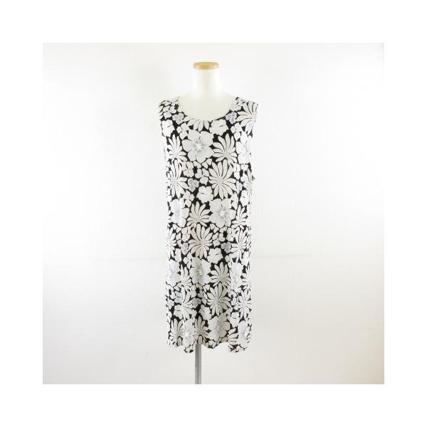 Defe ノースリーブワンピース ミニ 花柄 ストレッチ 黒 グレー M L *A910 レディース【表記サイズ】M-L【実寸サイズ】肩幅：38cm　身幅：50cm　袖丈：0cm　総丈：85cm　　【素材】ポリエステル95% ポリウレタン5...