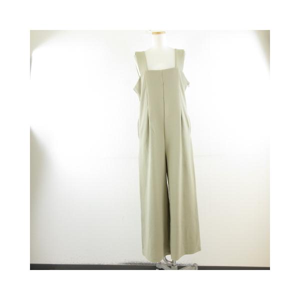 アダプトリテイリング adapt retailing サロペット オールインワン ロング 緑 L *A168 レディース【表記サイズ】L【実寸サイズ】ウエスト：82cm　股上：56（胸まで）cm　もも幅：29cm　股下：63cm　裾幅：33...