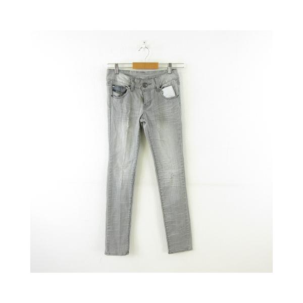 デュレル Durer デニムパンツ ジーンズ ロング ストレッチ グレー SS 24 *A341 レディース【表記サイズ】24 SS（日本サイズXS相当）【実寸サイズ】ウエスト：64cm　もも幅：20cm　裾幅：14cm　股上：17.5cm...