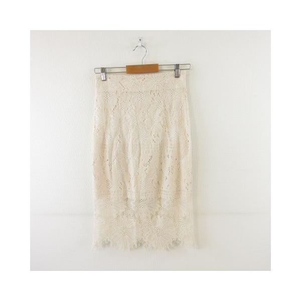 Becoming ひざ丈スカート レース タイト ベージュ M *A548 レディース【表記サイズ】サイズ表記はございません【実寸サイズ】ウエスト：66cm　ヒップ：84cm　スカート丈：71cm　　【素材】表記はございません【色】ベージュ...