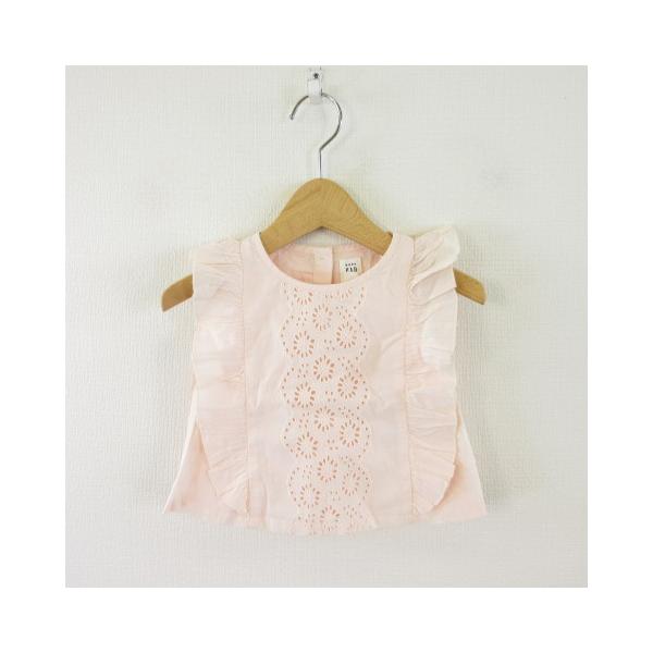 未使用品 ベビーギャップ BABY GAP カットソー ブラウス ノースリーブ レース フリル ピンク 80 *T279 キッズ【ブランド】ベビーギャップ BABY GAP【表記サイズ】80cm12-18ヶ月【実寸サイズ】身幅：26cm　総...