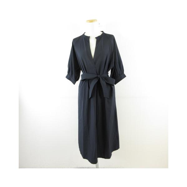 エンジェリーベ ANGELIEBE ワンピース マタニティ 七分袖 ミディ丈 ストレッチ 紺 F *T567 レディース【表記サイズ】F【実寸サイズ】身幅：52cm　着丈：107cm　ゆき丈：51cm　　【素材】ポリエステル97% ポリウレ...