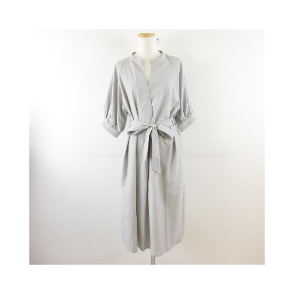 エンジェリーベ ANGELIEBE ワンピース マタニティ 七分袖 ミディ丈 ストレッチ グレー F *T570 レディース【表記サイズ】F【実寸サイズ】身幅：52cm　着丈：108cm　ゆき丈：50cm　　【素材】ポリエステル97% ポリ...