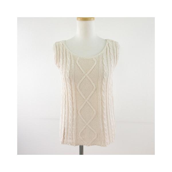 MYC CONTRIVE ニット ノースリーブ ライトベージュ 0 *T661 レディース【表記サイズ】0日本サイズXS-S相当【実寸サイズ】身幅：38cm　総丈：55cm　　【素材】表記がないため不明です。【色】ライトベージュ【状態】使用...