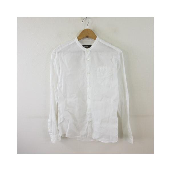 オズバルドトルッキ OSVALDO TRUCCHI リネンシャツ 長袖 白 40 *T870 メンズ【表記サイズ】40日本サイズL相当【実寸サイズ】肩幅：47cm　身幅：53cm　着丈：71cm　袖丈：62cm　　【素材】麻100%【色】白...