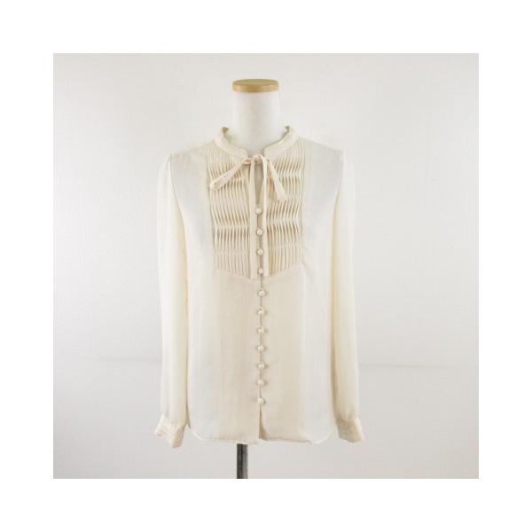 Relier de miu シアーブラウス 長袖 ベージュ 38 *A677 レディース【表記サイズ】38（日本サイズM相当）【実寸サイズ】肩幅：36cm　身幅：42cm　着丈：59cm　袖丈：59cm　　【素材】ポリエステル100%【色】...