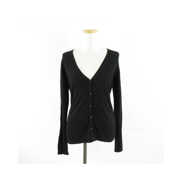 N.A.O.V カーディガン 長袖 黒 *A743 レディース【表記サイズ】Mバスト79-87身長154-162【実寸サイズ】肩幅：38cm　身幅：42cm　着丈：57cm　袖丈：60cm　　【素材】レーヨン65% ナイロン35%【色】黒【...