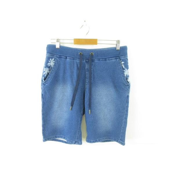 アンティバルリスティック ANTIBALLISTIC ショートパンツ スウェット地 パーム柄 青 L *T223 メンズ【ブランド】アンティバルリスティック ANTIBALLISTIC【表記サイズ】L【実寸サイズ】ウエスト：82〜cm　もも...