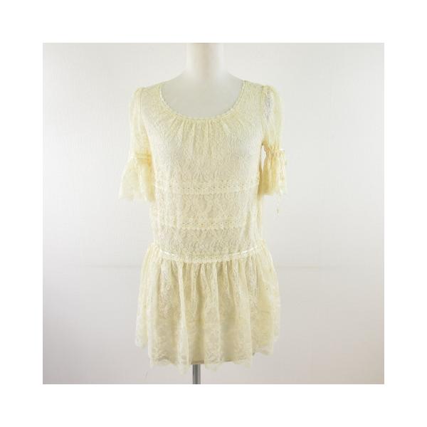 レストローズ L'EST ROSE チュニック 五分袖 レース アイボリー  2 *T413 レディース【ブランド】レストローズ L'EST ROSE【表記サイズ】2日本サイズM相当【実寸サイズ】肩幅：31.5cm　身幅：40.5cm　袖丈...