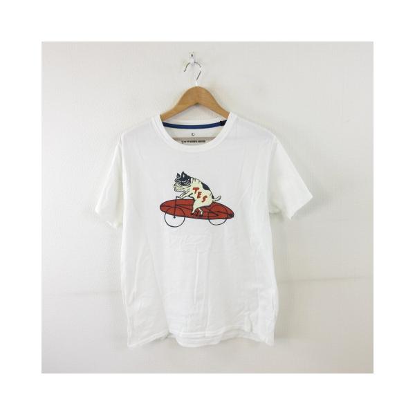 ローズバッドカップルズ ROSE BUD COUPLES Tシャツ 半袖 犬プリント 白 L *A189 メンズ【ブランド】ローズバッドカップルズ ROSE BUD COUPLES【表記サイズ】L【実寸サイズ】肩幅：44cm　身幅：50cm...