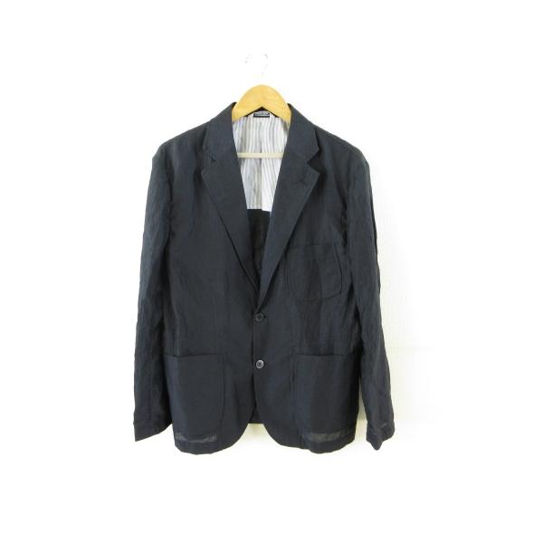 ゴールデンベア GOLDEN BEAR ジャケット 長袖 リネン混 薄手 紺 LL *T492 メンズ【ブランド】ゴールデンベア GOLDEN BEAR【表記サイズ】LL【実寸サイズ】肩幅：48cm　身幅：57cm　袖丈：65cm　着丈：7...