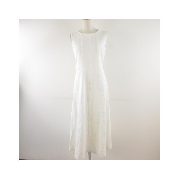 Lina la mer. ワンピース ノースリーブ ロング オフホワイト 白 S *T559 レディース【表記サイズ】白【実寸サイズ】身幅：41cm　総丈：124cm　　【素材】レーヨン70% ポリエステル25% ポリウレタン5%【色】オフ...
