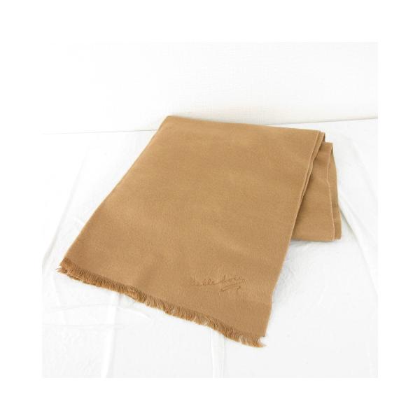 ベラソーレ Belle Sore ストール マフラー シルク 茶 *A563 レディース【実寸サイズ】全長（フリンジ含まず）：174cm　幅：58cm　　【素材】絹100%【色】茶【仕様】国産品【状態】表面一部に変色のようなものが数カ所あり...