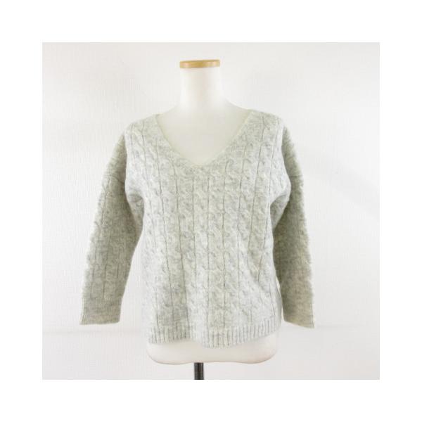 フレームワーク Framework ケーブルニット セーター 長袖 グレー *A741 レディース【ブランド】フレームワーク Framework【表記サイズ】サイズ表記はございません【実寸サイズ】身幅：44cm　着丈：47cm　ゆき丈：63...