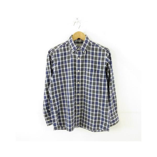 エレメントオブ シンプルライフ element of SIMPLE LIFE チェックシャツ 長袖 黒 紫 S *A758  メンズ【表記サイズ】S【実寸サイズ】肩幅：40cm　身幅：52cm　着丈：67cm　袖丈：56cm　　【素材】ポリ...