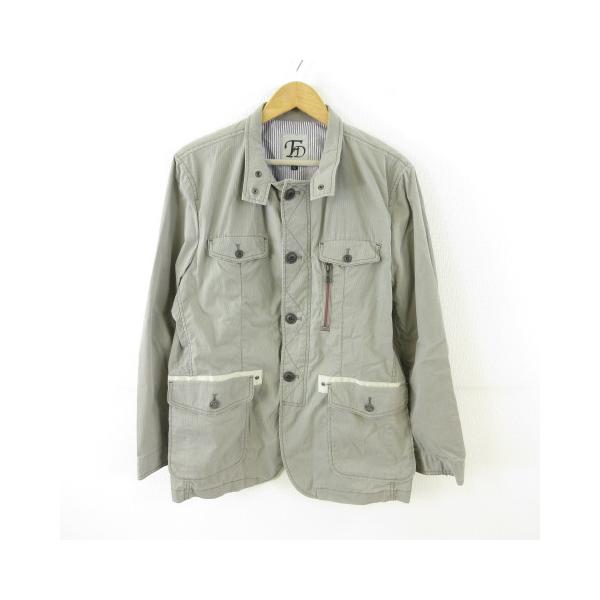 フィダート FIDATO ジャケット 長袖 グレー LL *T954 メンズ【表記サイズ】LL【実寸サイズ】肩幅：46cm　身幅：58cm　袖丈：62cm　着丈：73cm　　【素材】表地 綿70% ポリエステル30%　裏地 ポリエステル10...