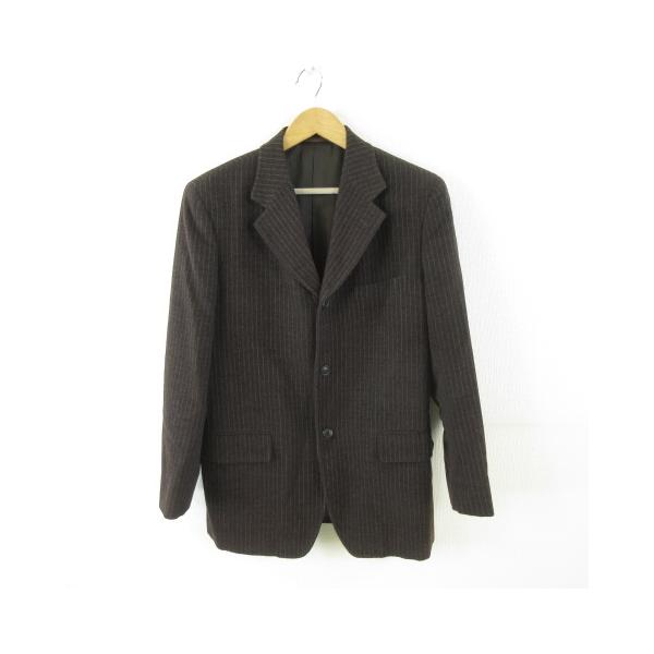 モールラック MAUL RUCK ジャケット 長袖 ストライプ 焦げ茶 2 *T961 メンズ【ブランド】モールラック MAUL RUCK【表記サイズ】2日本サイズM相当【実寸サイズ】肩幅：43.5cm　身幅：54cm　袖丈：60cm　着丈...