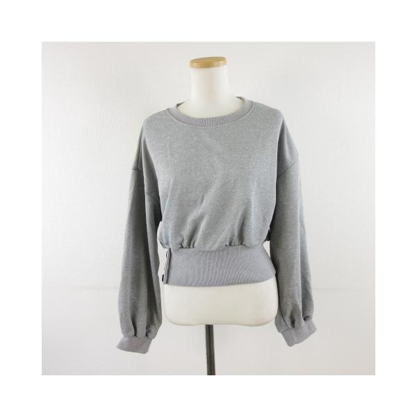 Liu Biao トレーナー カットソー 長袖 グレー S *A951 レディース【表記サイズ】S【実寸サイズ】身幅：50cm　着丈：46cm　ゆき丈：77cm　　【素材】表記はございません【色】グレー【状態】使用感が少なく、かなり状態の良...