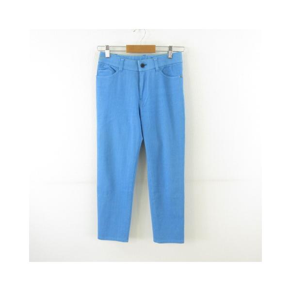 アヴェ サバト Ave Sabato パンツ ロング ストレッチ 青 9 *T259 レディース【表記サイズ】9日本サイズM相当【実寸サイズ】ウエスト：68cm　もも幅：22cm　裾幅：15cm　股上：23cm　股下：62cm　　【素材】表...