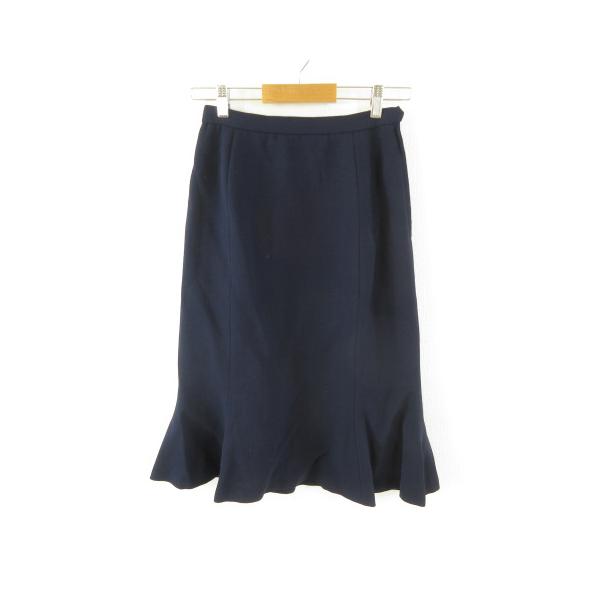 キミジマ KIMIJIMA 君島一郎ブティック スカート ミディ丈 マーメイド 紺 9 *T507 レディース【ブランド】キミジマ KIMIJIMA【表記サイズ】9日本サイズM相当【実寸サイズ】ウエスト：60cm　ヒップ：96cm　スカート...