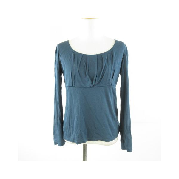 palis カットソー 長袖 青 7 *T533 レディース【表記サイズ】7日本サイズS相当【実寸サイズ】肩幅：39cm　身幅：42.5cm　着丈：419.5cm　袖丈：54cm　　【素材】綿50% レーヨン50%【色】青　くすみブルー【状...