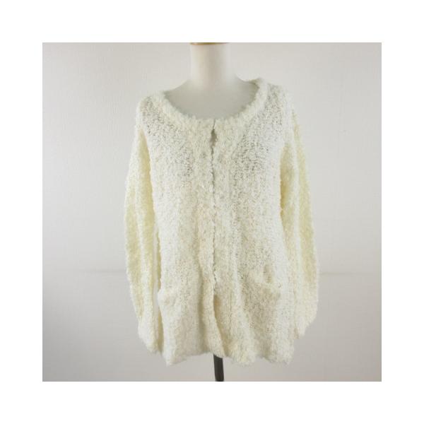未使用品 フロムファーストミュゼ FROM FIRST Musee ニットカーディガン 長袖 アイボリー 白 F *T560 レディース【表記サイズ】F【実寸サイズ】身幅：45.5cm　着丈：61cm　ゆき丈：73cm　　【素材】アクリル7...