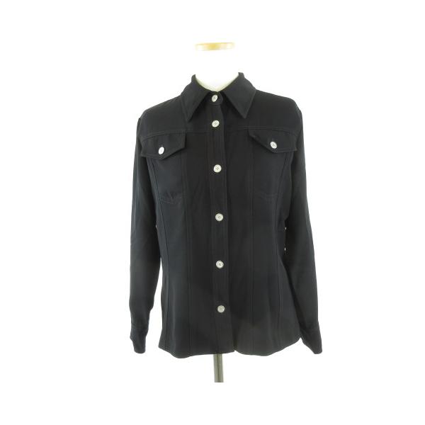 グランドサクセス GRAND SUCCES シャツ ブラウス 長袖 黒 38 *T713 レディース【表記サイズ】38日本サイズM相当【実寸サイズ】肩幅：38cm　身幅：46.5cm　着丈：64cm　袖丈：52.5cm　　【素材】タグがない...