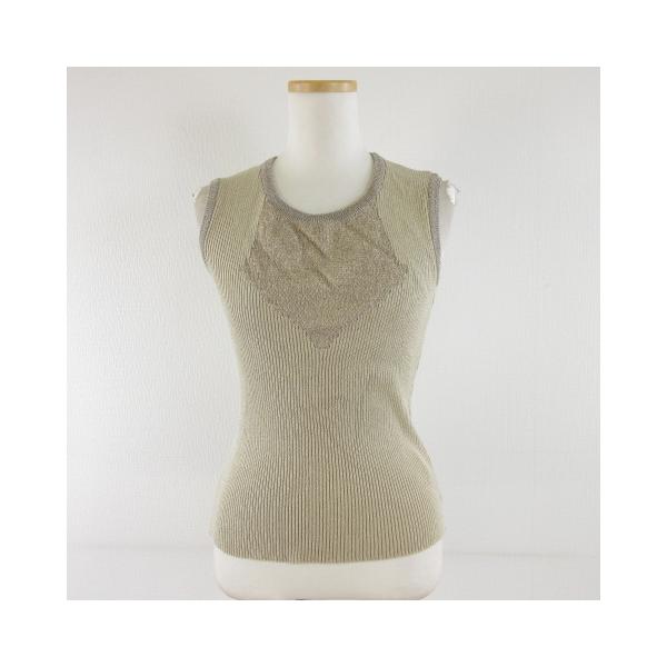 パリエンヌ PARIENNE ノースリーブリブニット ベージュ 11 *A705 レディース【表記サイズ】11（日本サイズM相当）【実寸サイズ】身幅：34cm　総丈：55cm　　【素材】ポリエステル55% 綿32% ナイロン13%【色】ベー...