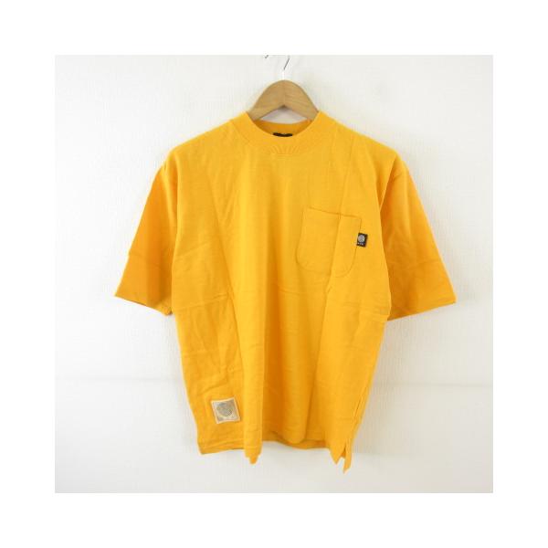 未使用品 HYP カットソー Tシャツ 半袖 プリント 黄 M L *T75 メンズ【表記サイズ】M-L【実寸サイズ】肩幅：48cm　身幅：52cm　着丈：65cm　袖丈：27cm　　【素材】綿100%【色】黄【状態】タグ付きの未使用品です...