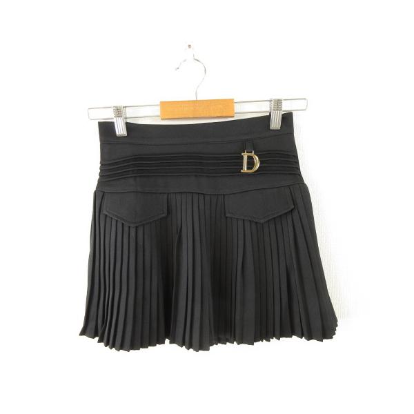 未使用品 DHOLIC MINAGRAM プリーツ スカート ミニ 黒 S *A963 レディース【表記サイズ】S【実寸サイズ】ウエスト：62cm　ヒップ：80cm　スカート丈：37cm　　【素材】ポリエステル100%　裏地 ポリエステル1...