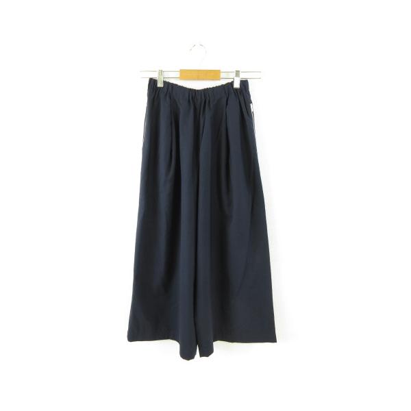 マカフィー MACPHEE トゥモローランド ウールギャザー ワイドパンツ ロング 紺 32 *A577 レディース【ブランド】マカフィー MACPHEE トゥモローランド【表記サイズ】32（日本サイズXS相当）【実寸サイズ】ウエスト：54...