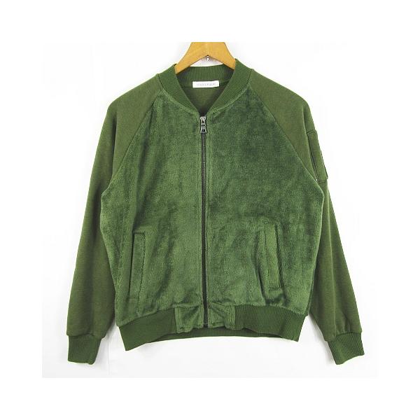 ネバーエンディングランド 003 NEVER ENDING LAND 起毛 ブルゾン ジャンバー ストレッチ 綿 M カーキ kz10795 レディース【表記サイズ】MB79-87T154-162【実寸サイズ】身幅：53cm　着丈：54cm...