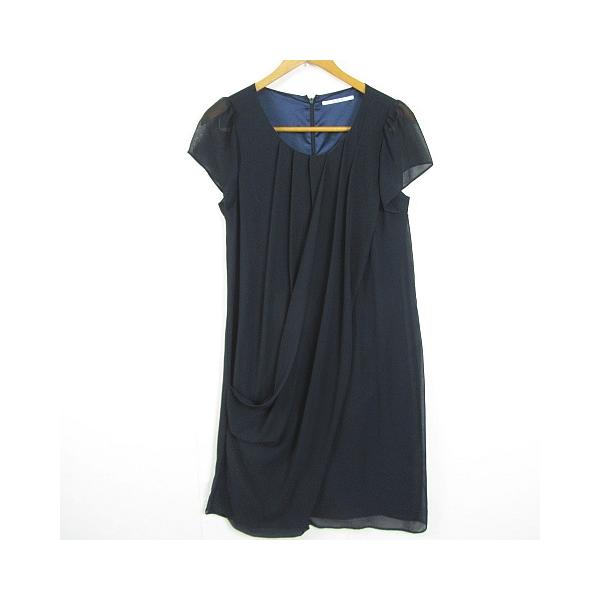 ラボラトリーワーク laboratory work ワンピース 膝下丈 半袖 ドレープ M ネイビー kz11935 レディース【ブランド】ラボラトリーワーク laboratory work【表記サイズ】M【実寸サイズ】肩幅：32cm　身幅...