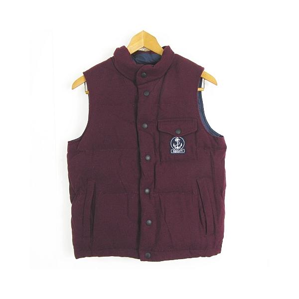 フィデリティ FIDELITY リバーシブル ダウン ベスト 毛 M パープル ネイビー ワッペン ワンポイント kz12844 レディース【ブランド】フィデリティ FIDELITY【表記サイズ】M【実寸サイズ】肩幅：34cm　身幅：45c...