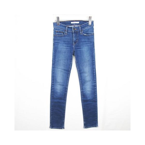 リーバイス Levi's SLIMMING SLIM デニム パンツ ジーンズ ストレッチ 24 ブルー ウォッシュ加工 kz13037 レディース【ブランド】リーバイス Levi's【表記サイズ】24【実寸サイズ】ウエスト：66cm　もも...