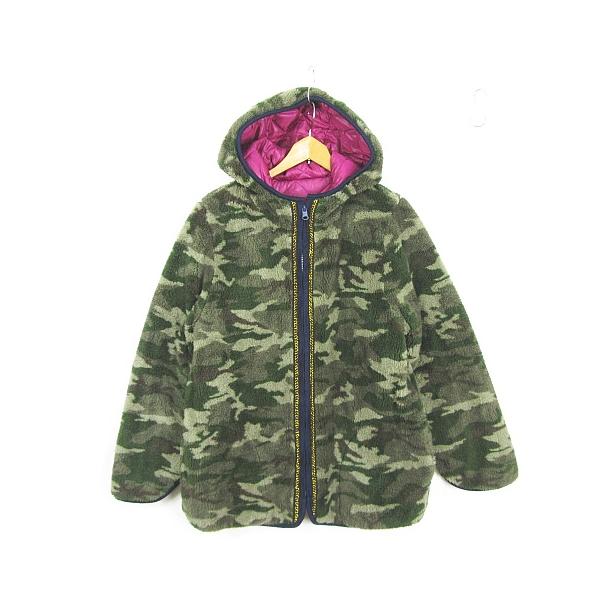 CUSE CODE リバーシブル 中綿 ジャケット キルティング ボア L パープル カーキ 迷彩 カモフラ kz13052 レディース【表記サイズ】LB86-94T154-162【実寸サイズ】肩幅：39cm　身幅：50cm　着丈：69cm...