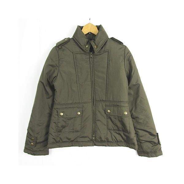 douceur des matieres 中綿 ジャケット ジャンバー ジップアップ カーキ kz13299 レディース【表記サイズ】なし(実寸サイズをご参照ください)【実寸サイズ】肩幅：35cm　身幅：43cm　着丈：55cm　袖丈：56...