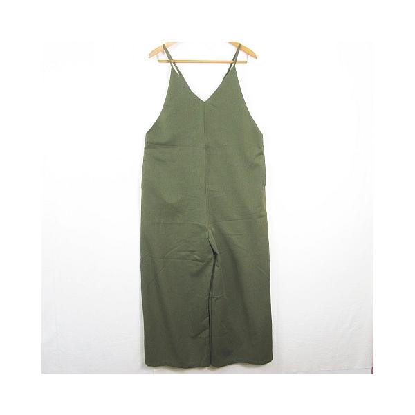 アルマデザイン Alma Design ロンパース オールインワン ストレッチ レーヨン M カーキ kz13559 レディース【表記サイズ】M【実寸サイズ】ウエスト：110cm　股上：56cm　もも幅：33cm　股下：59cm　裾幅：33...