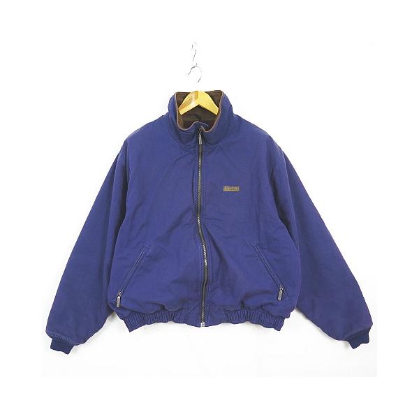 エルエルビーン L.L.BEAN Wool Lined Leather Collar Cotton Canvas Jacket ブルゾン XL-XXL程度 ブルーパープル ヴィンテージ 2sa7156 メンズ【ブランド】エルエルビーン L....