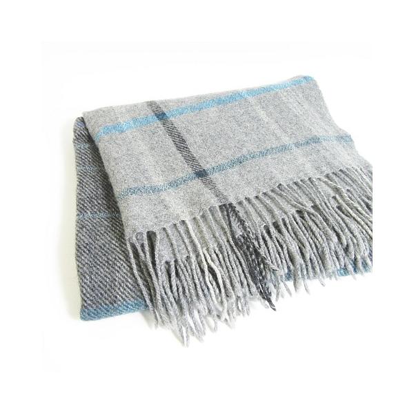 クリスティーナ キティ Cristina Chiti 大判ストール マフラー フリンジ ウール ブルー グレー チェック kz14146 レディース【表記サイズ】なし(実寸サイズをご参照ください)【実寸サイズ】全長（フリンジ含まず）：160...