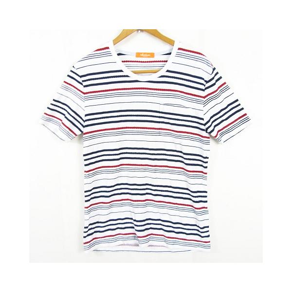 ハイダウェイ ニコル HIDEAWAYS phenium Tシャツ カットソー 半袖 綿 48 ホワイト マルチボーダー kz14269 メンズ【ブランド】ハイダウェイ ニコル HIDEAWAYS【表記サイズ】48(L程度)【実寸サイズ】肩...