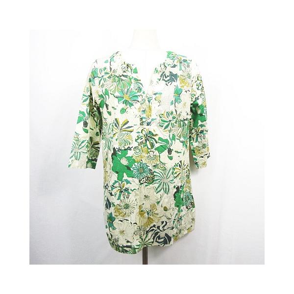 ジェイプレス J.PRESS キーネック ワンピース 膝丈 七分袖 綿 11 ライトグリーン 花柄 kz14326 レディース【ブランド】ジェイプレス J.PRESS【表記サイズ】11(L程度)B84-88T158-164【実寸サイズ】肩幅...