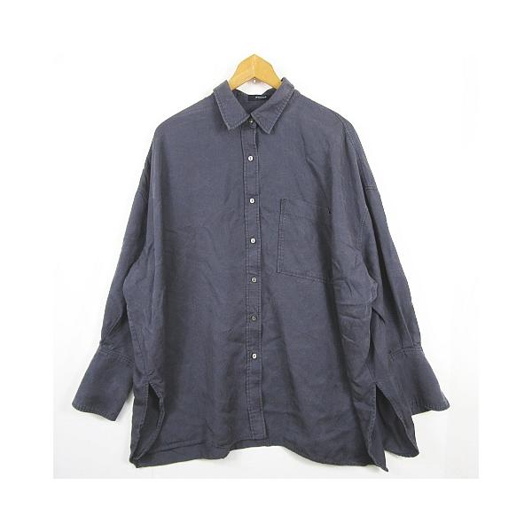 ジーナシス JEANASIS オーバーサイズ シャツ 長袖 セルロース F チャコール kz14365 レディース【ブランド】ジーナシス JEANASIS【表記サイズ】F【実寸サイズ】肩幅：67cm　身幅：81cm　着丈：80cm　袖丈：4...