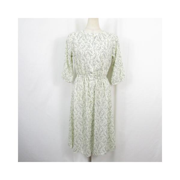 アースミュージック&amp;エコロジー EARTH MUSIC &amp; ECOLOGY シフォン マキシ ワンピース 七分袖 F アイボリー 花柄 kz14499 レディース【ブランド】アースミュージック&amp;エコロジー EARTH...