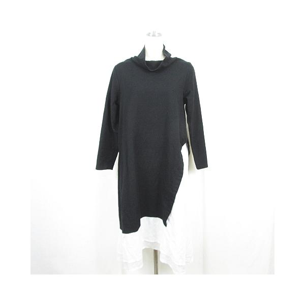 マライカ MALAIKA BLACK MALAIKA マキシ ワンピース ハイネック 長袖 レイヤード風 綿 3 ブラック kz14502 レディース【ブランド】マライカ MALAIKA【表記サイズ】3(L程度)【実寸サイズ】肩幅：39cm...